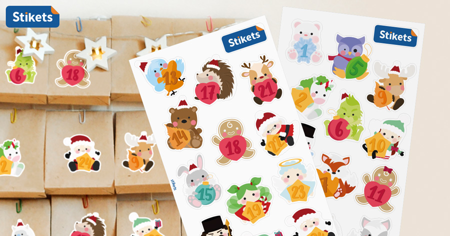 Calendario de adviento con personajes - Stikets