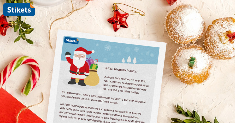 Carta de Papa Noel personalizable - Stikets