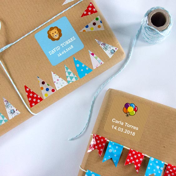 Etiquetas para regalos personalizadas cuadradas - Stikets