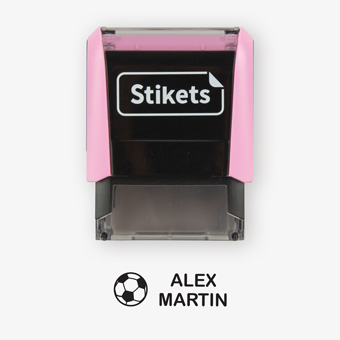 Sello personalizado en color pastel rosa - Stikets